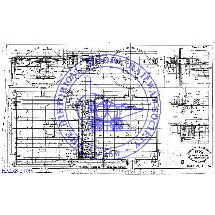 4 Wheel Bogie - 8ft w/b