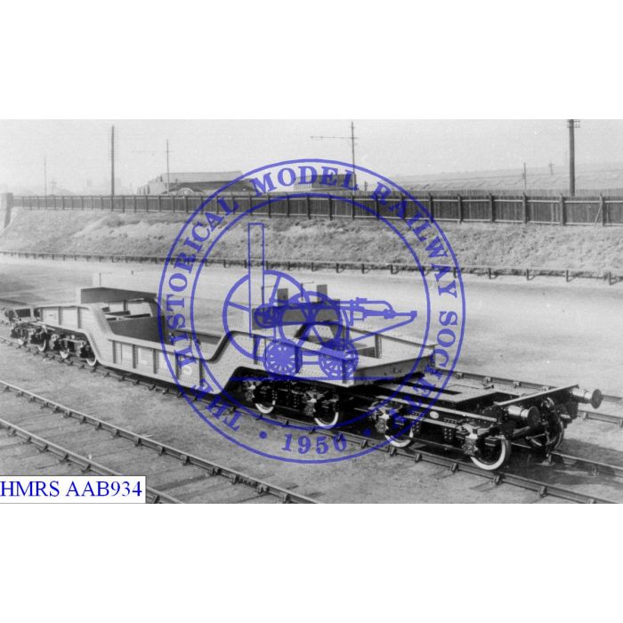 [AAB934] 80T quad 4-wheel bogie trolley girder well wagon LMS 17000. Ex ...