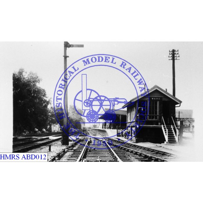 [ABD012] Ware station throat track, rodding and signal, signal box ...