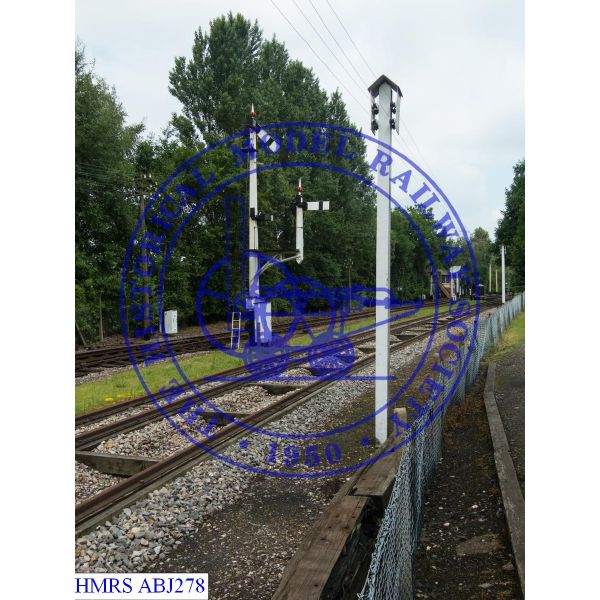 [ABJ278] Didcot Railway Centre. Rear view of signals on Branch Line ...